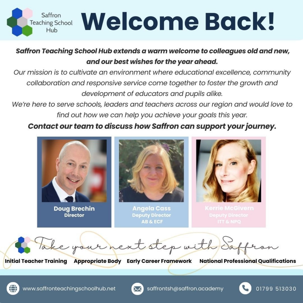 Saffron Teaching School Hub - Welcome Back!